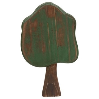 Distressed Carved Wood Maple Tree Sitter - 5.5” high x 7.5” wide x 1 ...