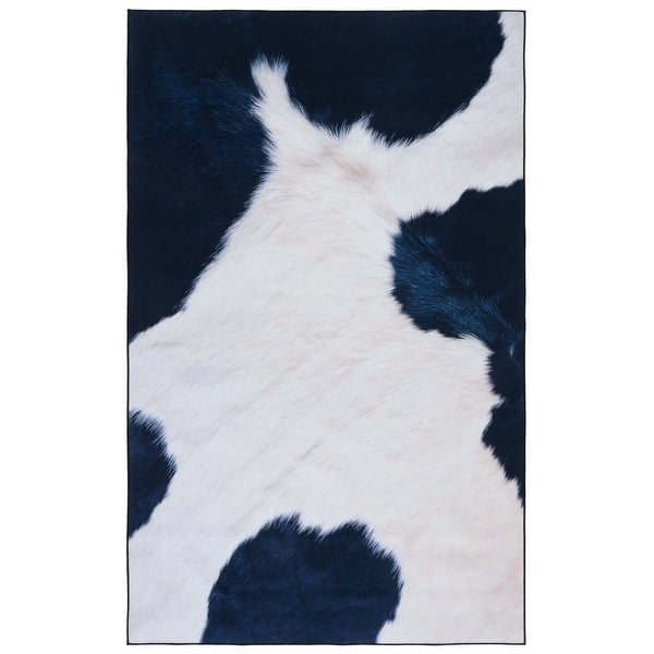 SAFAVIEH Faux Hide Machine Washable Slip Resistant Daphna Rustic Cow ...