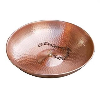 Premium Hand Hammered Copper Rain Chain Basin - 11-inch Diameter - Bed ...