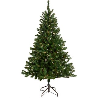 Pre-Lit Medium Balsam Pine Artificial Christmas Tree - 6' - Clear ...
