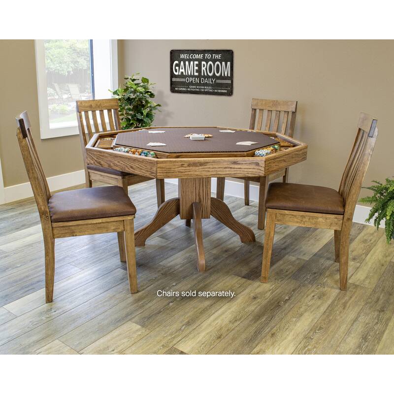 Model 54OAPR 54 Inch 8 Player Classic Handcrafted Poker Table in ...