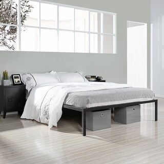 Full Size Noise Free Metal Open Bed Frame, Industrial Metal Structure ...