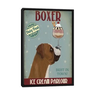 iCanvas "Boxer Ice Cream Parlour" by Fab Funky Framed Canvas Print ...