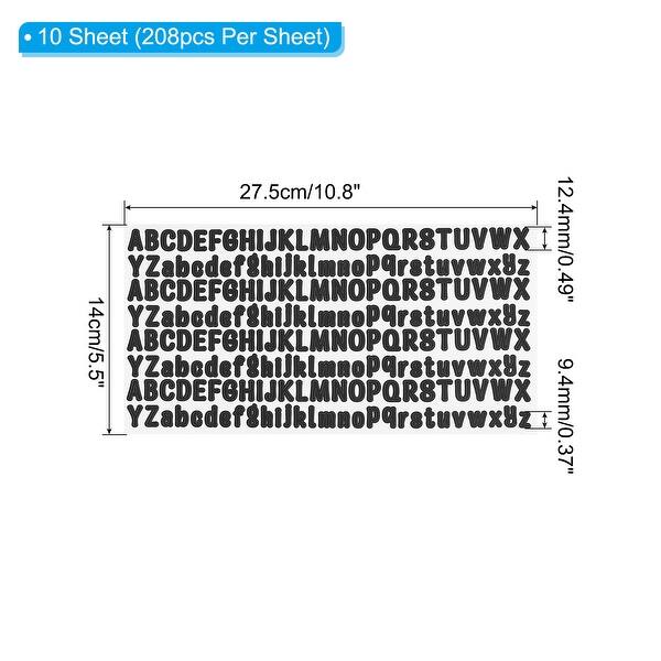2080 Pcs 10 Sheets Vinyl Letters Numbers Stickers Kit Self Adhesive ...