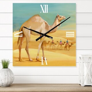 Designart 'Camels In Desert' Farmhouse wall clock - Bed Bath & Beyond ...