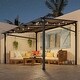 10'x12' Wall-Mounted Pergola Gazebo, Lean-To Patio Cover with Metal ...