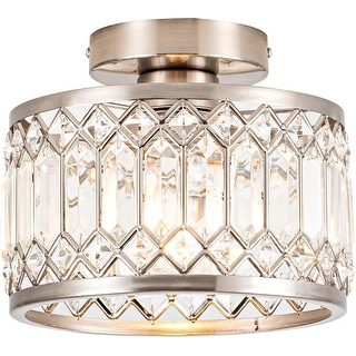 Modern flush mount light silver ceiling light silver bedroom light ...