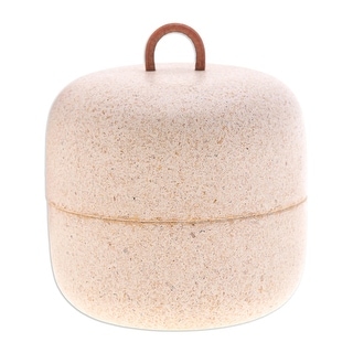 Novica Handmade Jasmine In Ivory Recycled Rice Husk Bio-Composite ...