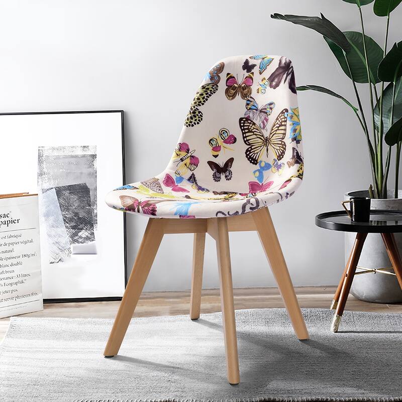 Homy Casa Upholstery Solid Wood Dining Chair (Set of 4) - Overstock ...