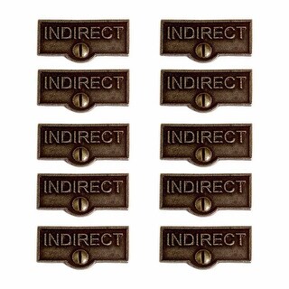 10 Switch Plate Tags INDIRECT Name Signs Labels Cast Brass | Renovator ...