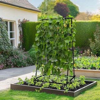 Triangle Garden Arch Trellis for Climbing Plants - Bed Bath & Beyond ...