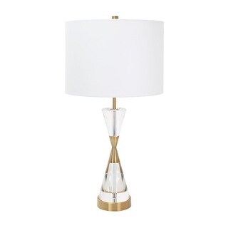 Piper Table Lamp with Metal and Optic Crystal Shade - Bed Bath & Beyond ...