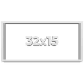 32x15 Shadow Box Frame White 1 Real Wood - Bed Bath & Beyond - 35955058