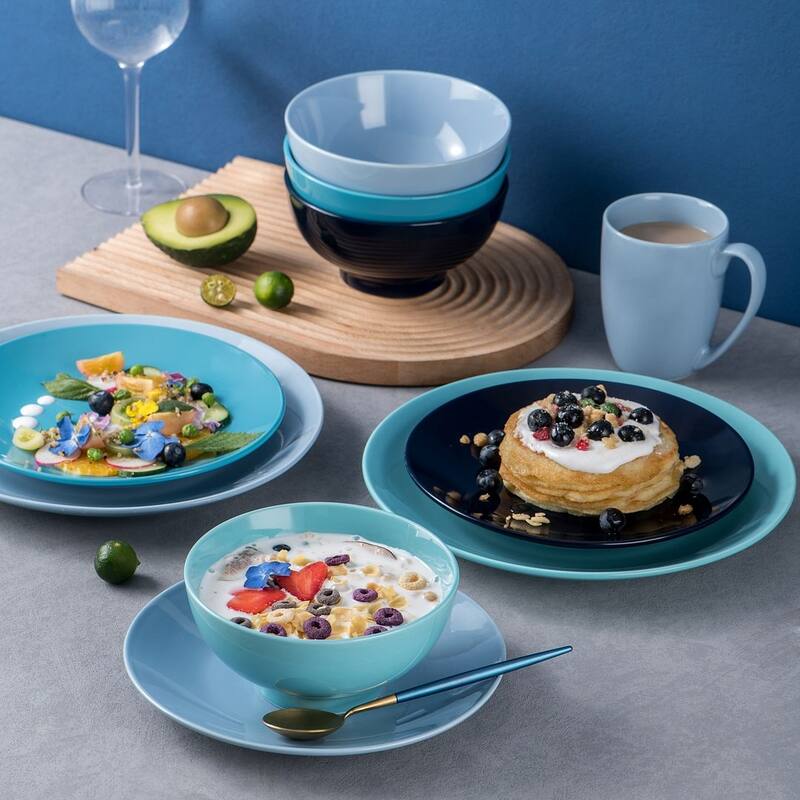 LOVECASA 16-Piece Porcelain Dinnerware Set (Service for 4) - Overstock ...
