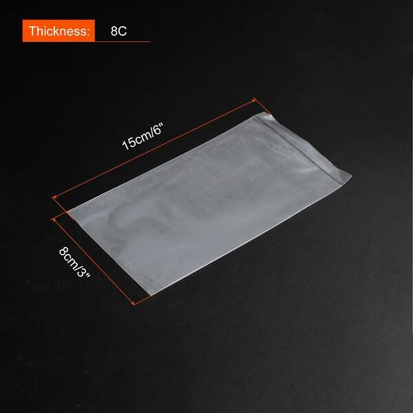 Flat Open Poly Bags Non-Sticky PE Retail Pouches 3 Mil 3x6 in 1000pcs ...