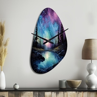 Aurora Borealis Dancing Lights VIII - Aurora Borealis Wall Clock in ...