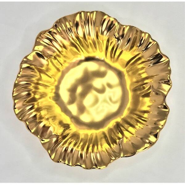 Botanic Collection Titanium Porcelain Sunflower bowl 11.5" - Bed Bath ...