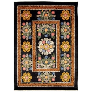 ECARPETGALLERY Hand-knotted Lahore Finest Collection Black Wool Rug - 8 ...