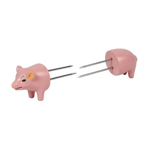 Mr Bar-B-Q Pig Corn Cob Holders Stainless Steel Prongs 4 Pairs W/ Safe ...