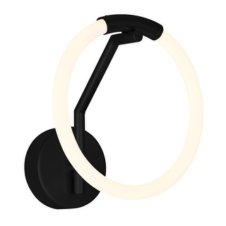 Hoops Integrated LED 10in Black Wall Sconce - Bed Bath & Beyond - 32965653