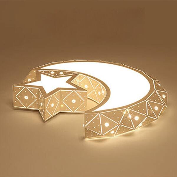 Modern Acrylic Moon Star LED Ceiling Light Fixtures Chandelier - 48 cm ...