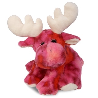 DolliBu Pink Tie-Dye Floppy Moose Stuffed Animal for Kids and Adults ...