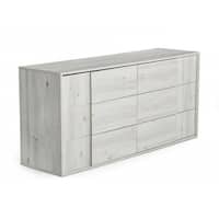 6 Drawer Modern White Washed Oak Dresser - Bed Bath & Beyond - 39451130