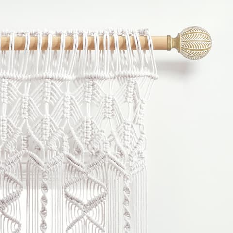 Lush Decor Boho Macrame Textured Cotton Valance/Kitchen Curtain/Wall ...