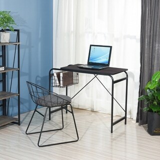 Computer Desk Writing Desks Home Office Desk With Wire Storage Basket ...