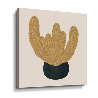 Urban Jungle Golden Cactus II by Cora Niele Gallery Wrapped Canvas ...