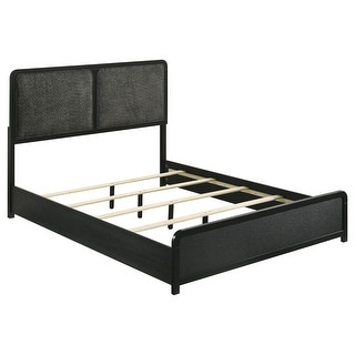 Cavelle 51-inch Upholstered Bed Black - Bed Bath & Beyond - 42279398
