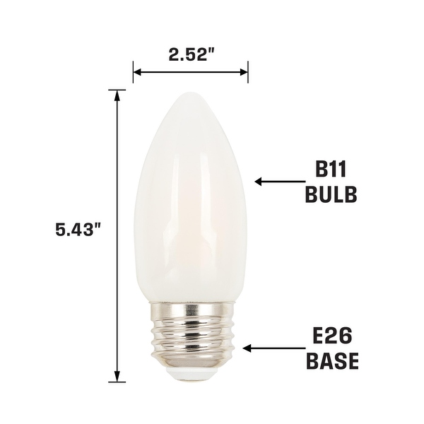 Westinghouse Lighting 4.5 Watt (60 Watt Equivalent) Frosted B11 ... Westinghouse Lighting 4.5 Watt (60 Watt Equivalent) Frosted B11 ...