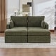 56.3" and 63.39" Modular Sofa with Chenille and Sturdy Metal Legs ...
