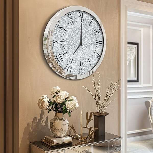 mirrored wall clock