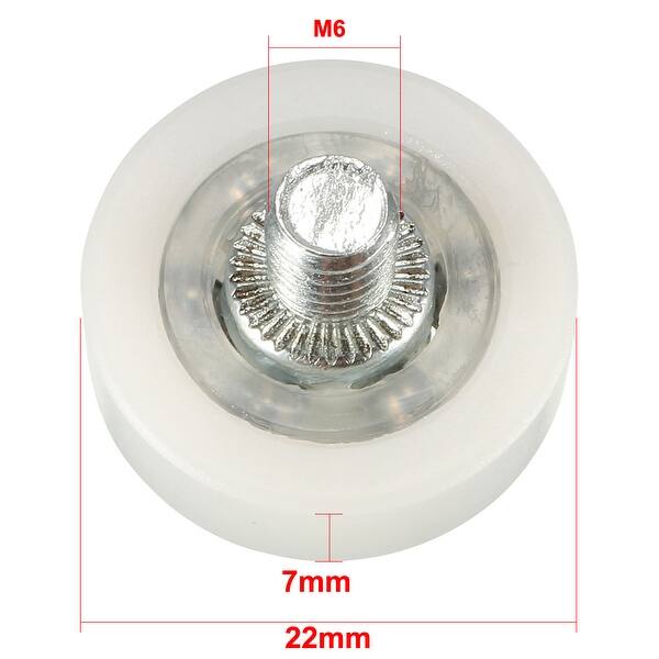 2pcs Idler Bearing Pulley Sliding Conveyor Wheel Threaded Rod M6*8 ...