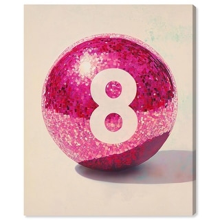 Pink Disco Orbit Eight Canvas Trendy Art Prints by Art Remedy - Bed ...