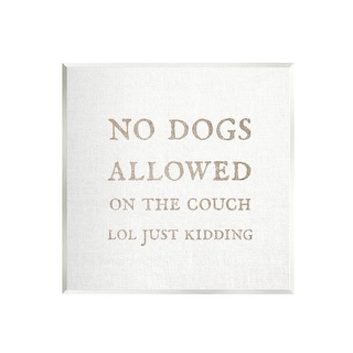 Stupell No Dogs Allowed Pet Humor Wall Plaque, Design By Daphne ...