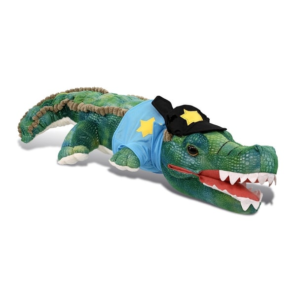 DolliBu Green Alligator Police Officer Plush with Cop Uniform and Cap ...