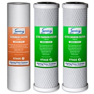 10-inch Universal Replacement Filter Set US31, Reverse Osmosis 3-Stage ...