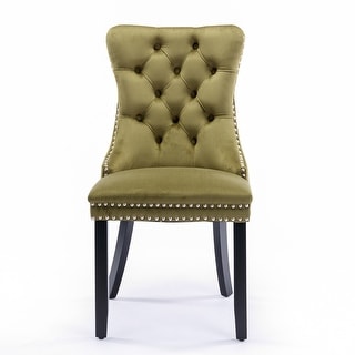 High-end Tufted Solid Wood Contemporary Velvet Upholstered Dining Chair ...