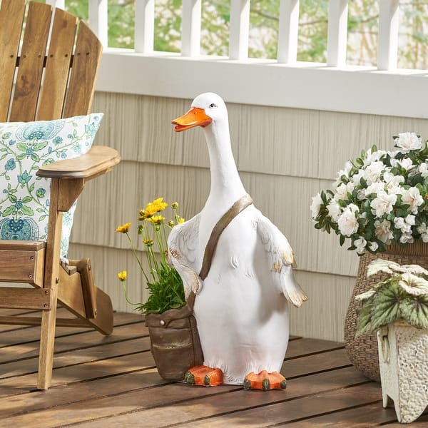 Farnum Outdoor Decorative Goose Planter by Christopher Knight Home - 16 ...