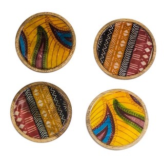 Novica Handmade African Hospitality Wood Coasters (Set Of 4) - Bed Bath ...