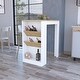 Wine Storage Pedestal Kitchen Island Livingroom Main Table w/ 2 ...