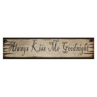 Cowboy Signs Wood Wall Hanging Kiss Me Goodnight White Black - Bed Bath ...