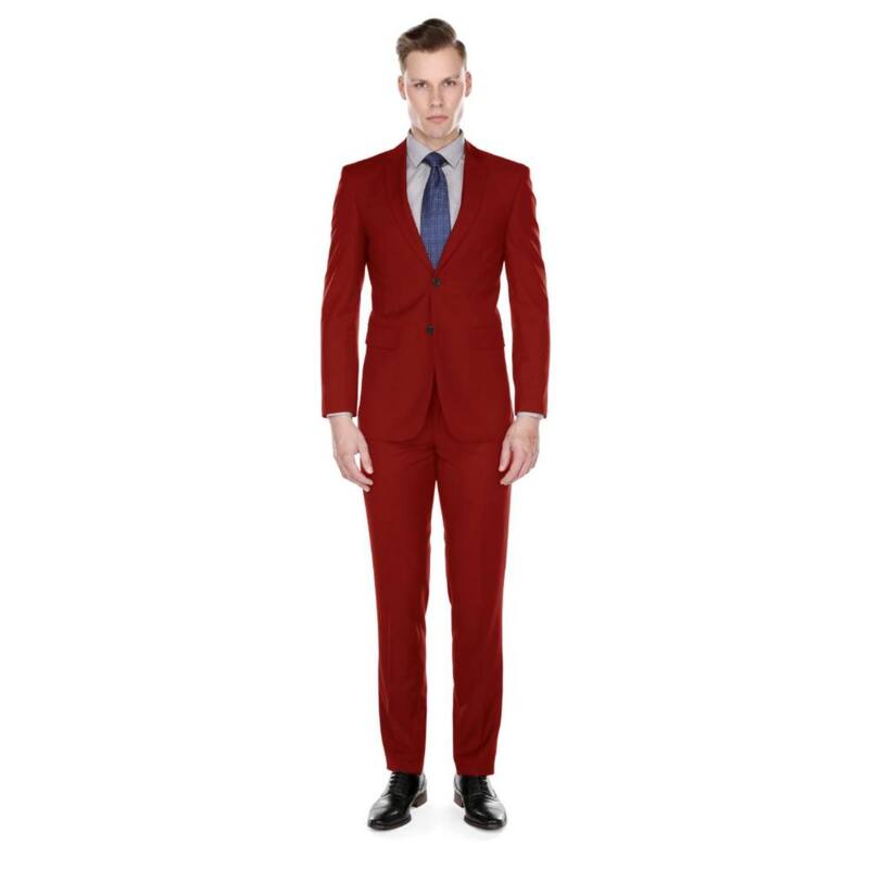 Braveman Men's Formal Two Piece 2-Piece Slim Fit Cut Suit Set ...