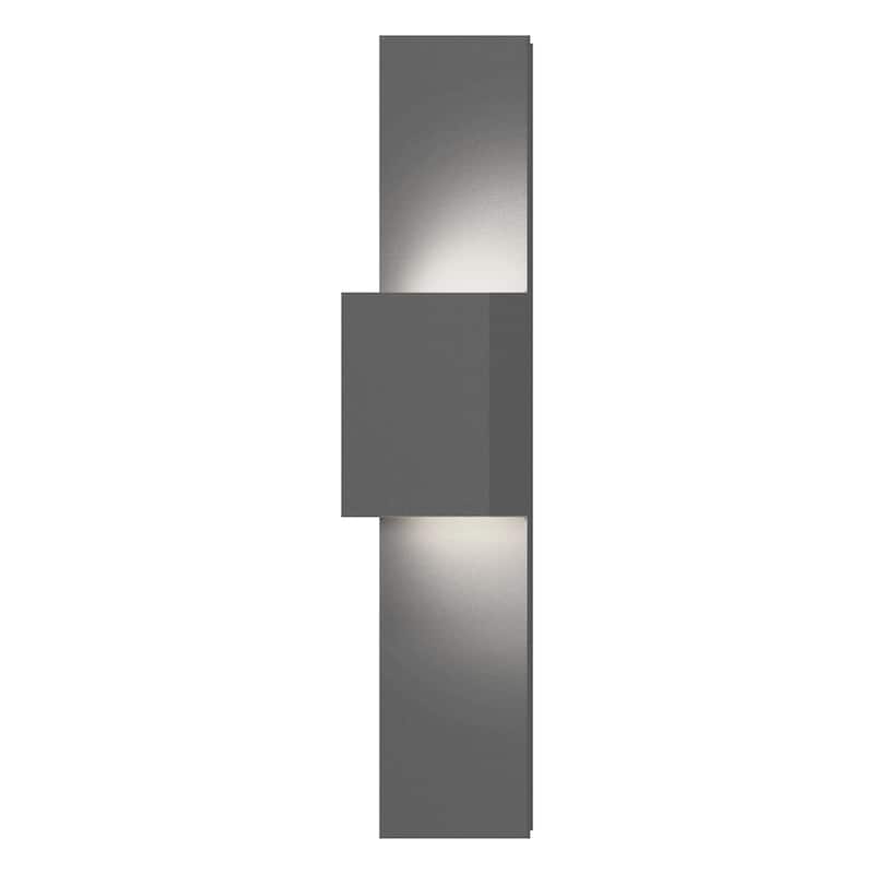 Flat Box 2-light ADA Textured Gray LED Outdoor Up/Down Panel Wall ...