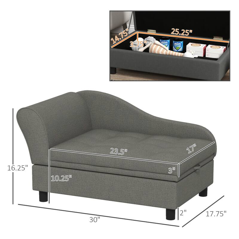 Luxury Fancy Dog Couch with Hidden Storage Small Dog Sofa Bed Modern ...