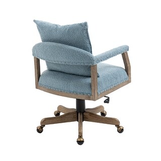 Swivel Office Chair Shell Chair Light Blue Ergonomic Chair with Wheels ...