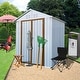 4FTx6FT Metal Outdoor Backyard Garden Utility Storage Shed - Bed Bath ...