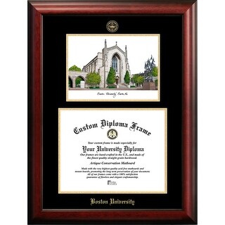 Boston University 14w x 11h Gold Embossed Diploma Frame with Campus ...